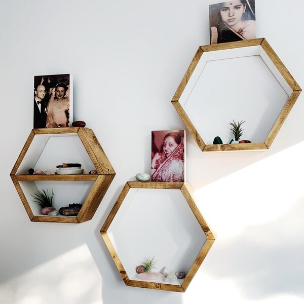 Large White Hexagon Shelf, Hexagon Shelves, Honeycomb Shelf, Honeycomb ...