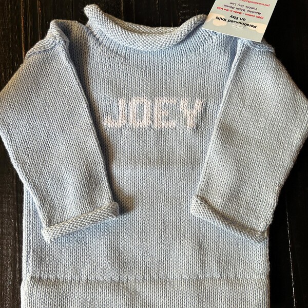 Custom Knit Pullover | Personalized Sweater for Baby and Kids | Winter ...