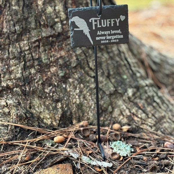 Goat Memorial Stone Sign With Shepherd's Hook Garden Marker ...