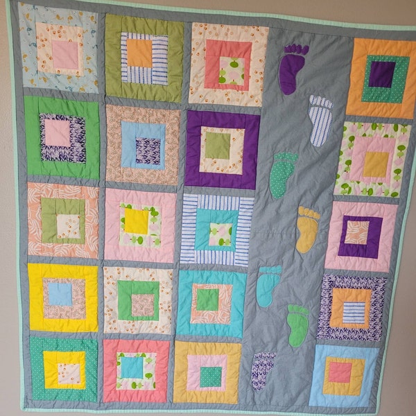 Small Steps Quilt Pattern – Beginner Friendly Unisex Baby Quilt - Etsy