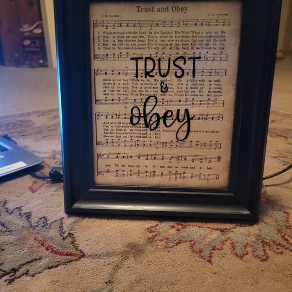 Trust And Obey Hymn Print Printable Vintage Sheet Music Instant