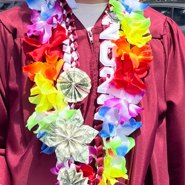 Graduation Open Lei Double Braided With Character - Etsy