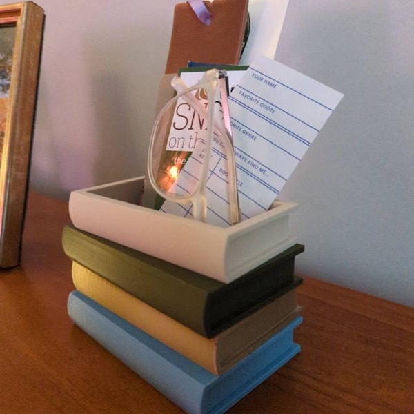 Multicolor Stack of Books Succulent Plant Pot | Succulent Gift | 3D ...