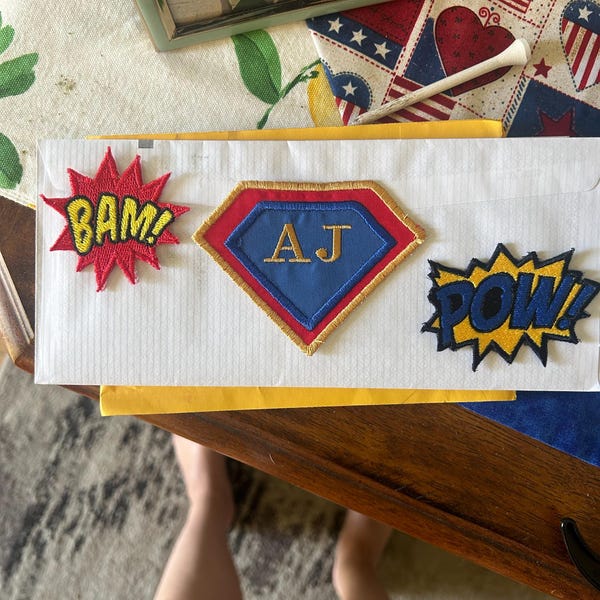 Your Initial on a Superhero Crest, Any Color! Custom Made! - Etsy