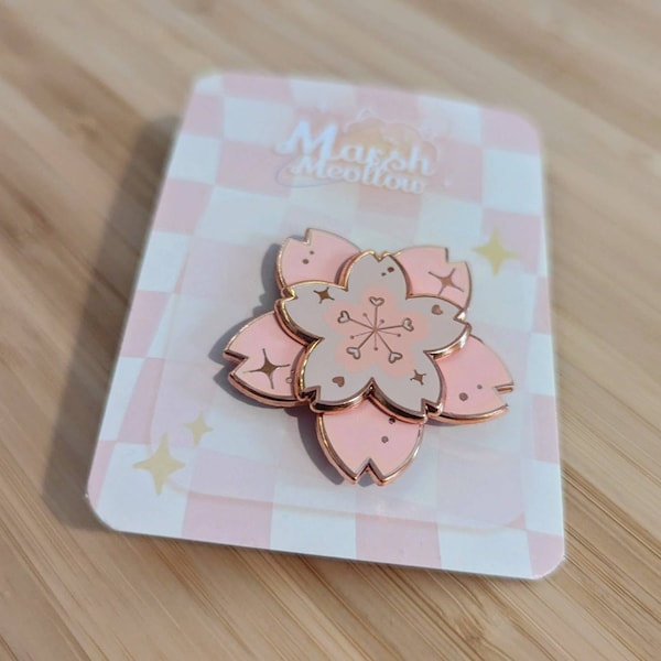 Sakura Spinning Hard Enamel Pin - Cherry Blossom - Kawaii Pins - Unique ...