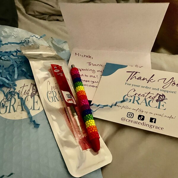 Neon RAINBOW Custom Rhinestone Pen - Etsy