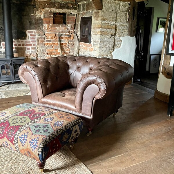NEW Handmade Footstool in Warwick Anthropology Fabrics, 3 Colourways, 4 ...