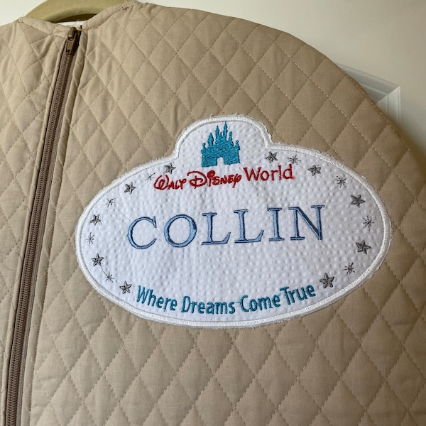 Cast Member Castle Name Tag Applique DIGITAL Embroidery Machine ...