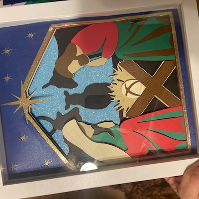 3D NATIVITY Shadow Box 3D CHRISTMAS Svg for Cricut for Silhouette - Etsy
