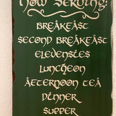 Vintage Style Hand Painted Hobbit Meals Sign / Nerd Decor - Etsy