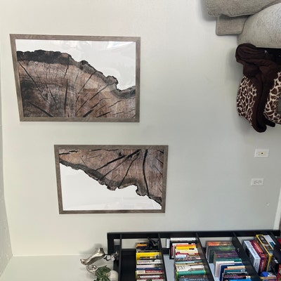 2 Piece Art Prints, Abstract Poster Set, Bedroom Wall Art, Black Beige ...