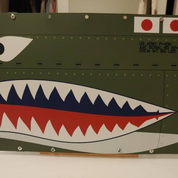 P-40 Flying Tigers Aircraft Nose Art Panel WWII - Etsy