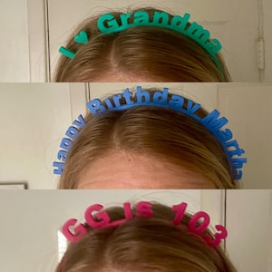 Custom Headbands multiple Colors events, Parties You Name It Your Text ...