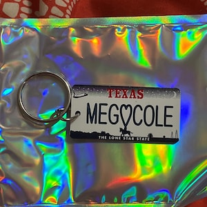 Personalized Arizona License Plate Engraved Keychain Key Ring Tag Any ...