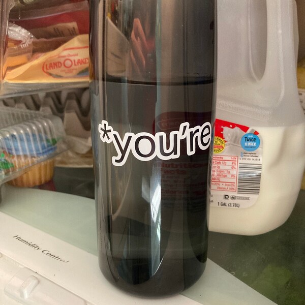 You're Sticker Funny Grammar Laptop Decals, Inspirational for Water ...