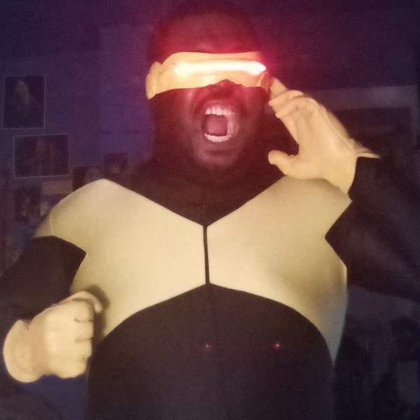 CYCLOPS XMEN 90S Face MASK Visor Yellow Color Cosplay Accessory ...