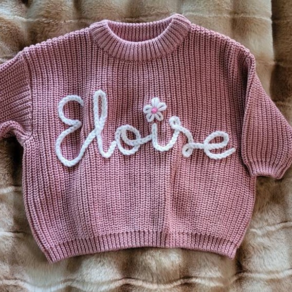 Personalized Name Kids Jean Jacket | Flower Embroidered Denim | Custom ...