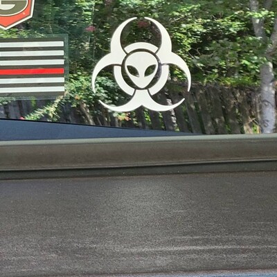 Alien Biohazard Vinyl Decal Sticker 3 Sizes 9 Solid Colors Ebn8 - Etsy