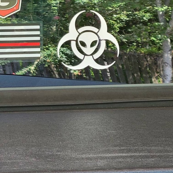 Alien Biohazard - Vinyl Decal Sticker - 3 Sizes - 9 Solid Colors - Ebn8 ...