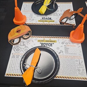 Birthday Coloring Placemat Printable Birthday Party Coloring Page Kids ...