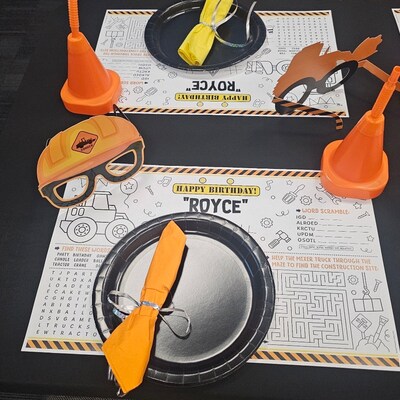 Birthday Coloring Placemat Printable Birthday Party Coloring Page Kids ...