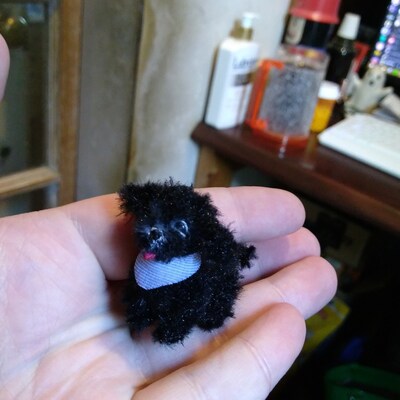 Miniature Dog Realistic Dog Maltipoo Puppy Fluffy Pup Crocheted Dog ...