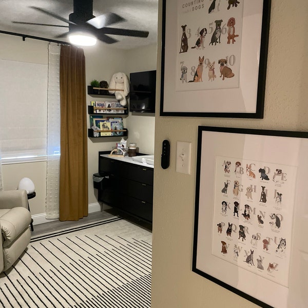 Dog Alphabet Art for Boho Nursery Digital Download Gender Neutral ...