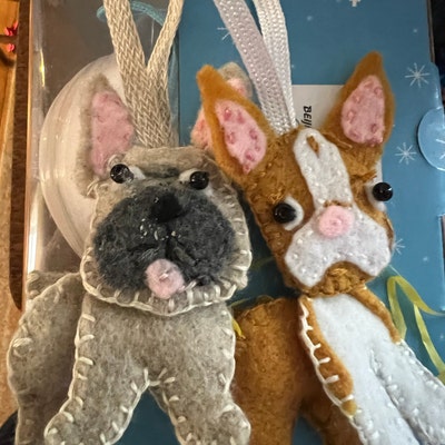 Digital Pdf Sewing Pattern Tutorial for Wool Felt Hand Sewn Dog Set 2 ...