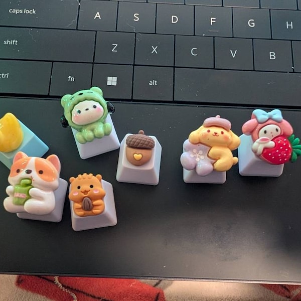 Kawaii Choose Your Dog Keycaps, Pomeranian Keycaps, Maltese Keycap ...
