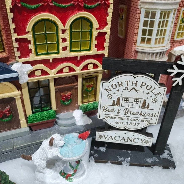 Personalized Christmas Village Sign, Welcome to Our Village Sign ...