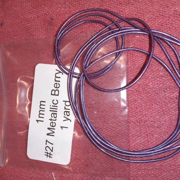 1mm Round Leather Cord - 32 Colors - Premium European 1mm Leather Cord ...