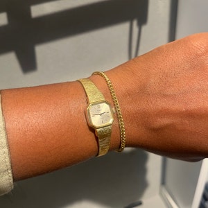 Vintage Women's Gold Tone Watch, Quartz Women's Watch, Thin Ladies ...