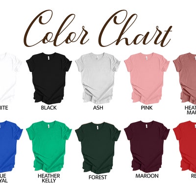 Editable Color Chart Bella Canvas 3001 175 PNG Transparent Files 41 ...