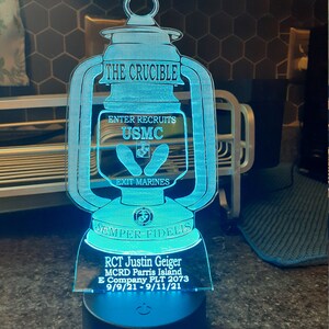 ARMY Forge Lantern Style LED Acrylic Personalized Light | Etsy