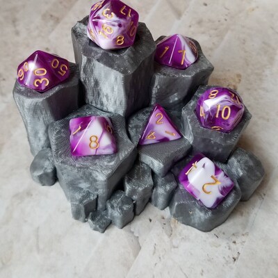 Columnar Basalt Dice Display Dungeons and Dragons 3D Printed Made to ...