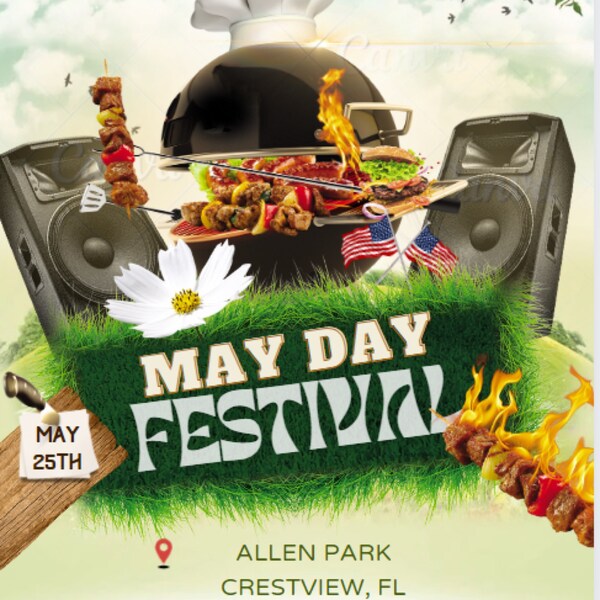 End of Summer Cookout Flyer / Summer Cookout Flyer / DIY Canva Editable ...