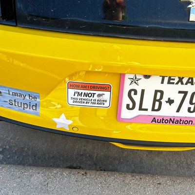 How Am I Driving Funny Bumper Sticker I'm Not This Vehicle is Being ...