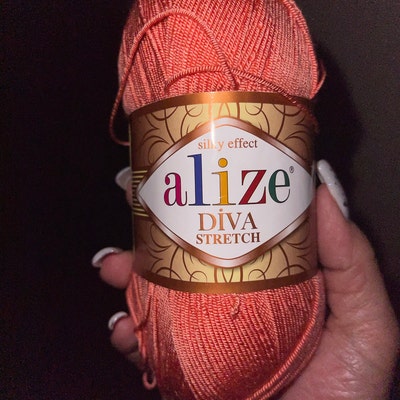 Alize Diva Stretch Yarn Elastic Summer Yarn - Etsy
