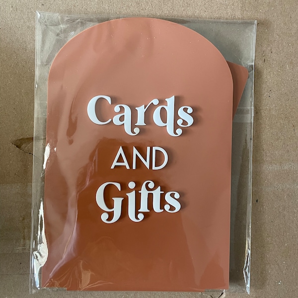 Acrylic Arch Cards and Gifts Sign | Acrylic Wedding Sign | Wedding ...