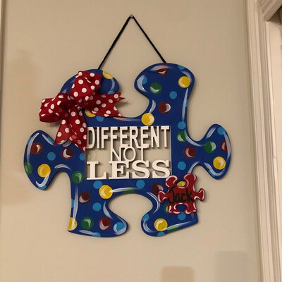 Autism Sign Door Hanger Wall Decor Personalized Gifts - Etsy