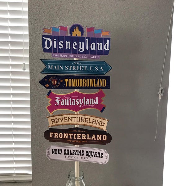 Disneyland Party Directional Sign, Mickey Birthday, Princess Birthday ...