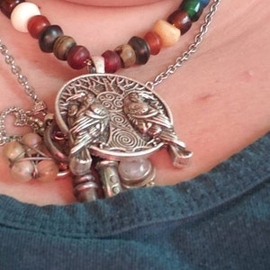 Celtic Pagan Morrigan Crow w Pentacle & Crescent Moon w Crow | Etsy