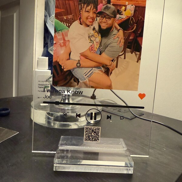 NEXT DAY SHIP Custom Song Plaque - Acrylic Plaque Couples Gift With ...