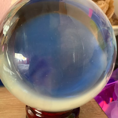 823g Natural Clear Orange Calcite Crystal Ball Gem Magic Ball - Etsy