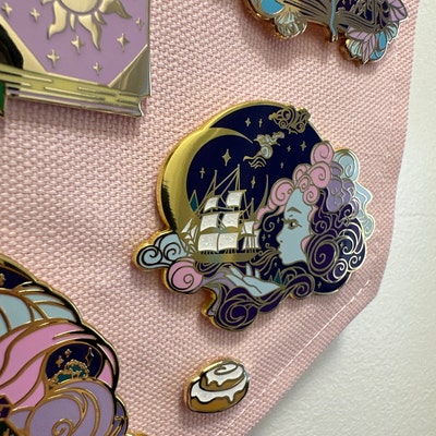 Gold Ocean of Sky Floating Islands Hard Enamel Mini Pin Set - Etsy