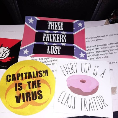 Antifa Red and Black Flag Shirt Ancom, Anarcho Communism, Activist ...