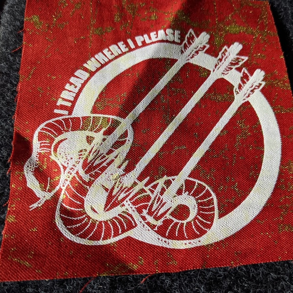 Anti-fascist "tread Where I Please" Punk Patch | Crust | Political ...