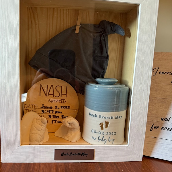 Extra Deep Empty Wooden Personalized 12x12 Shadow Box Frame Glass ...