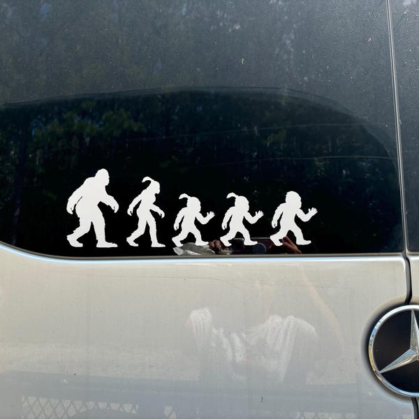 Sasquatch Bigfoot Family Vinyl Decal, Die Cut Sticker, Car Window ...