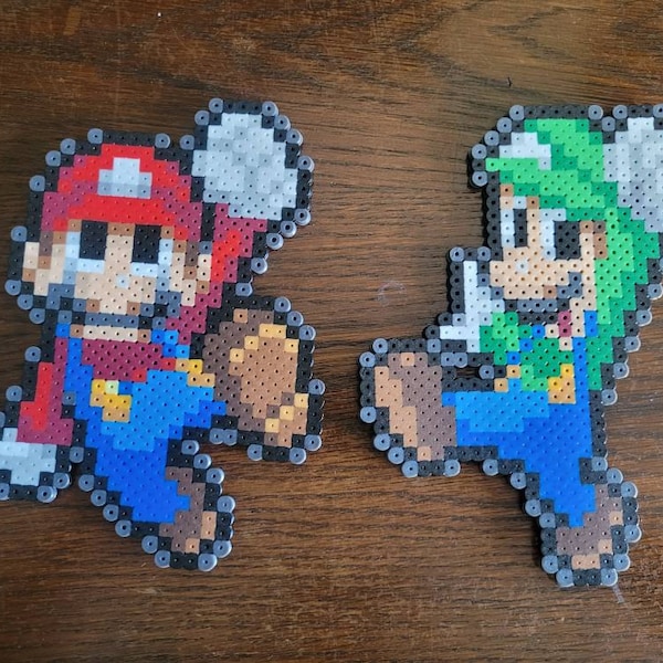 Mario & Luigi Superstar Saga - Perler Bead Sprites - Etsy